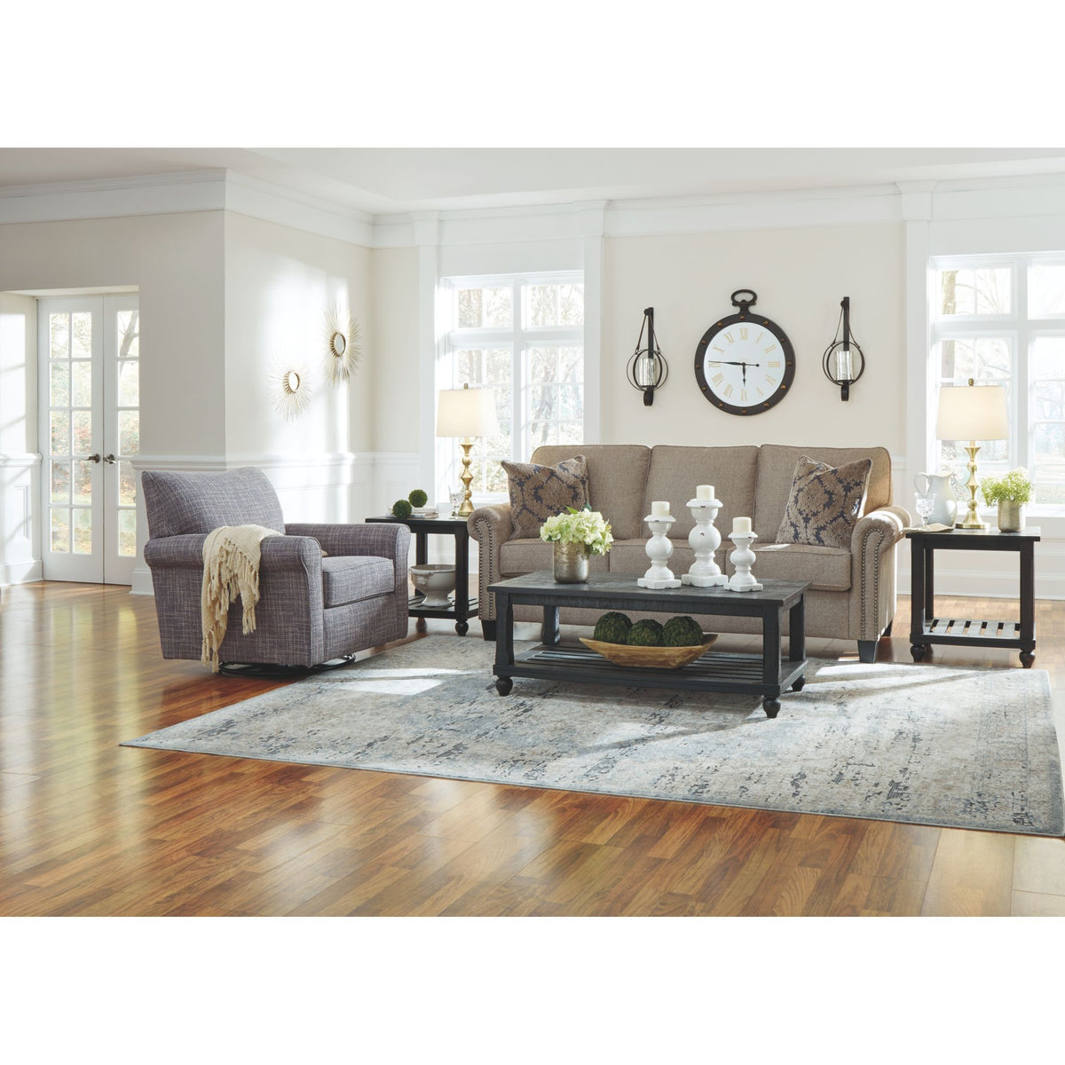 Renley Swivel Glider - Ash | Meubles Gilles Trembly